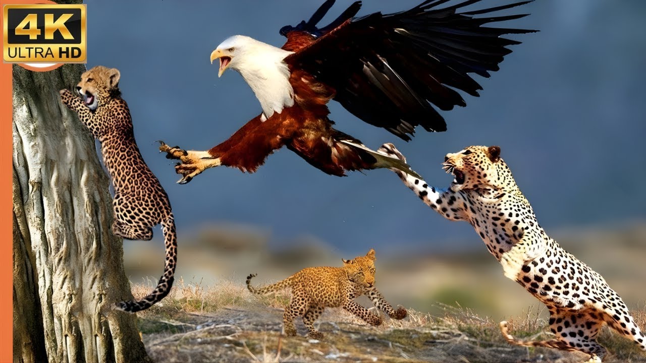 Mother’s SCREAM — Eagle SNATCHES the Leopard Cub in One Dive - YouTube