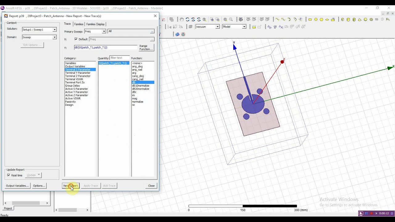 patch antenna design in hfss | feko | cst | edge feeding method in hfss ...