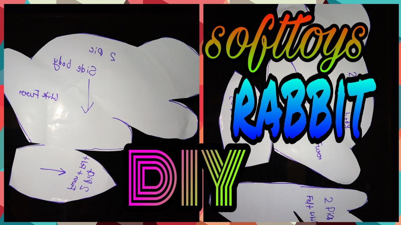 how to make softtoys Rabbit drafting /softtoys Rabbit making /stuffed ...