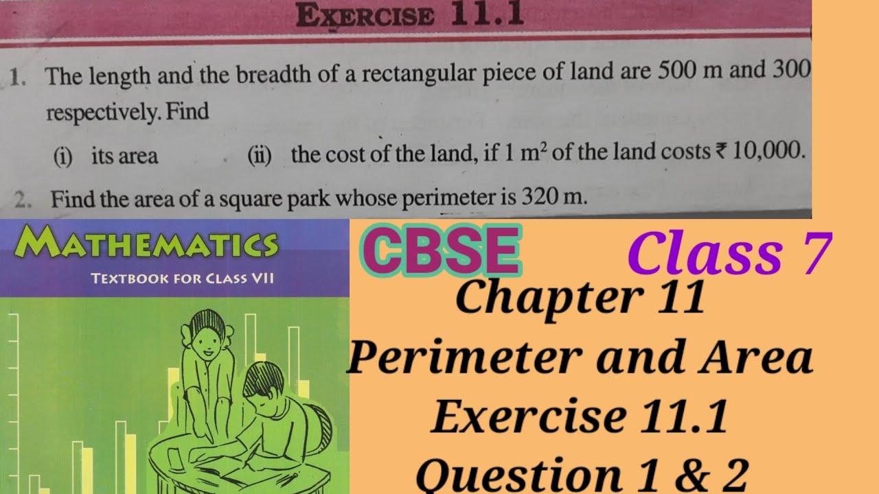 CBSE Class 7 Maths Chapter 11 Exercise 11.1 question 1& 2 - YouTube