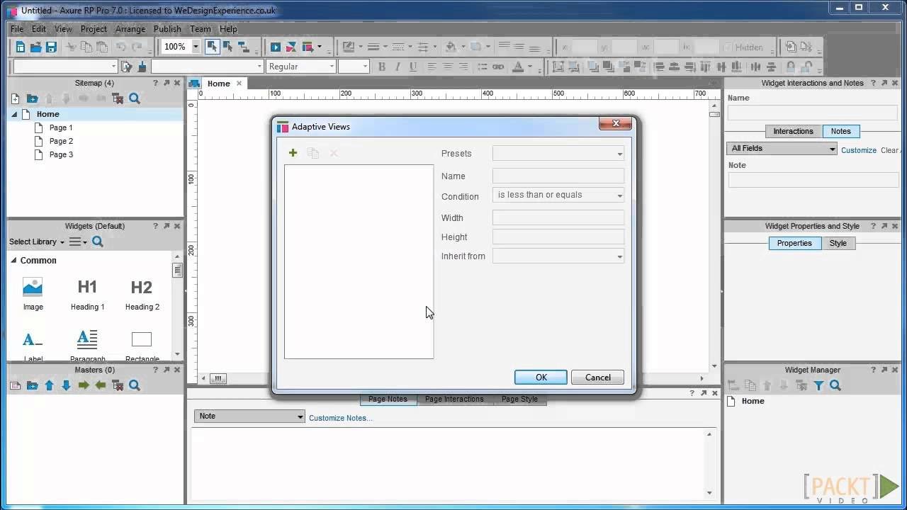 Learning Axure RP Tutorial: The Manage Adaptive Views Dialogue | packtpub.com - YouTube