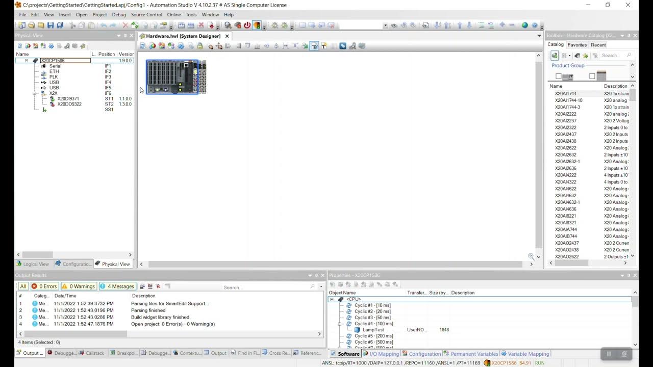 B&R Automation Studio Basics Supplementary Info 4 : Changing the Task Class Cycle Time - YouTube