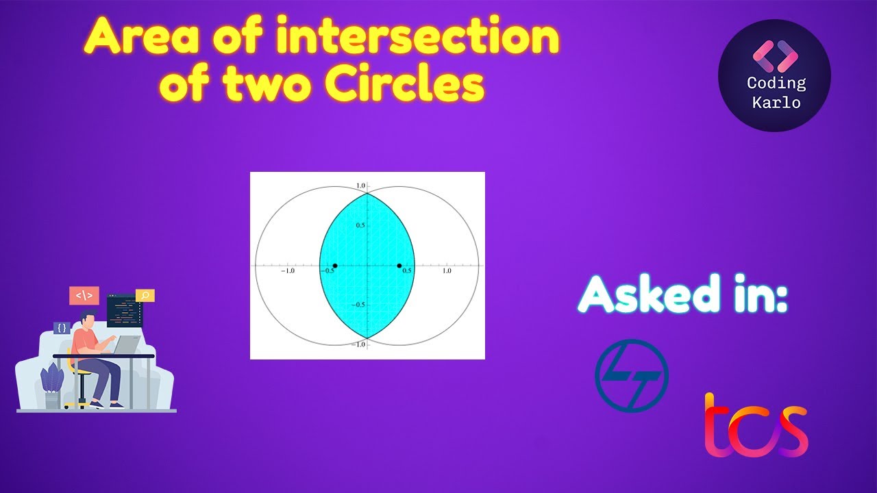 Area Of Intersection Of Two Circles Geometric Algorithm Coding Karlo Youtube