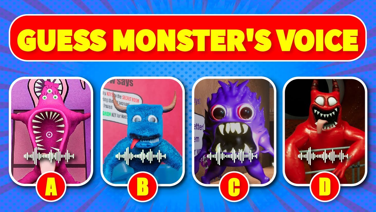 GUESS The MONSTER'S VOICE QUIZ | GARTEN OF BANBAN | Nabnaleena, Nibbler ...