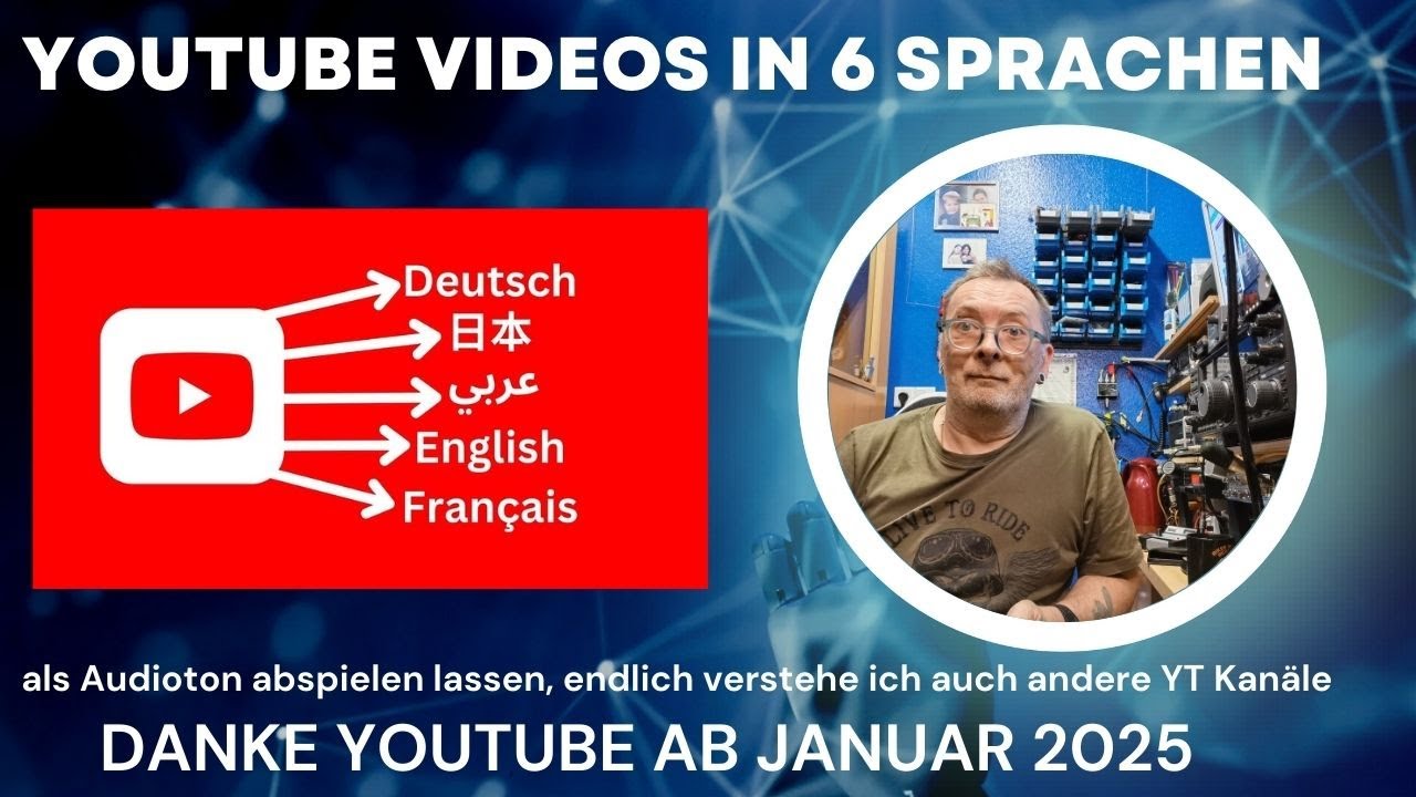 Die Youtube Audio Funktion im Moment mit 6 Sprachen Neu ab Januar bei ...