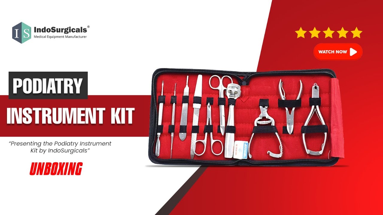 IndoSurgicals Podiatry Instrument Kit - YouTube
