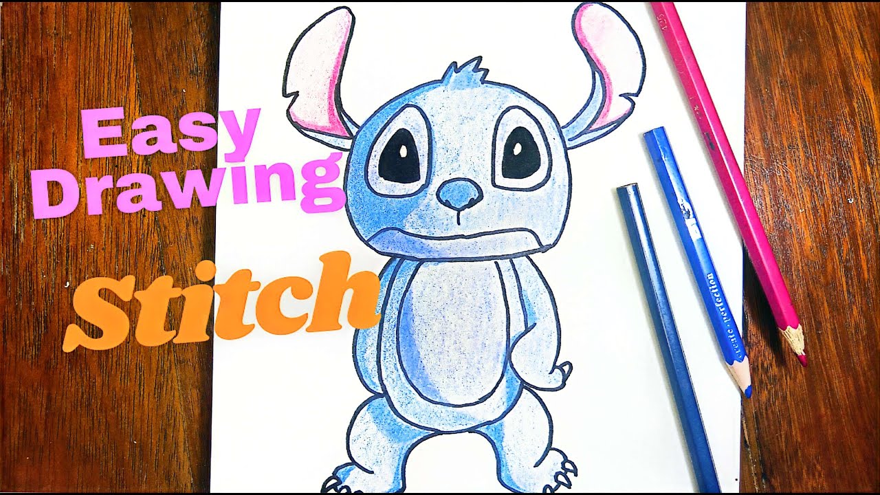 How to Draw Stitch Cartoon | Easy Drawing Step by Step - YouTube