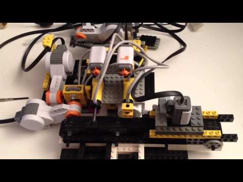 Lego Object Handling Conveyor System Using Pneumatic Actuators - YouTube