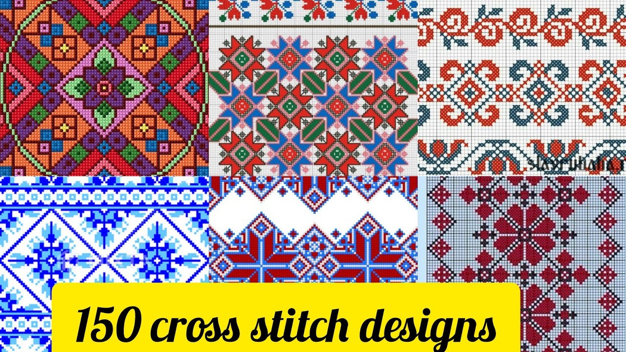 100+ cross stitch designs//charsuti designs//dosuti designs //borders ...
