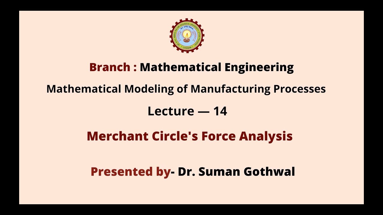 Mathematical Modeling of Manufacturing Processes | AKTU Digital ...