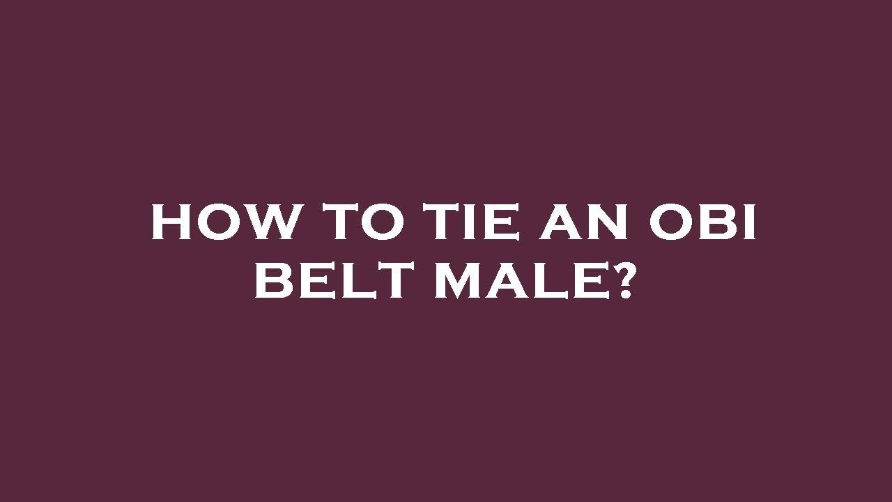 How to tie an obi belt male? - YouTube