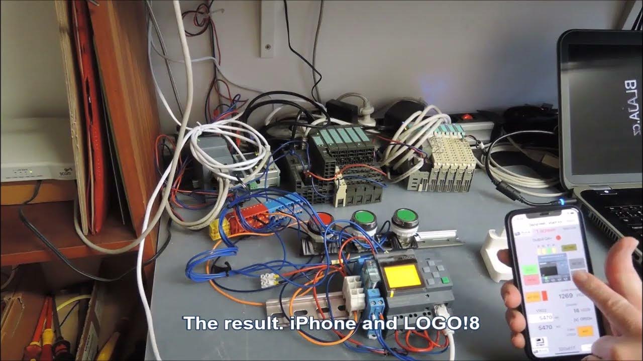 LOGO!8 and controls via Odrid HMI app. - YouTube