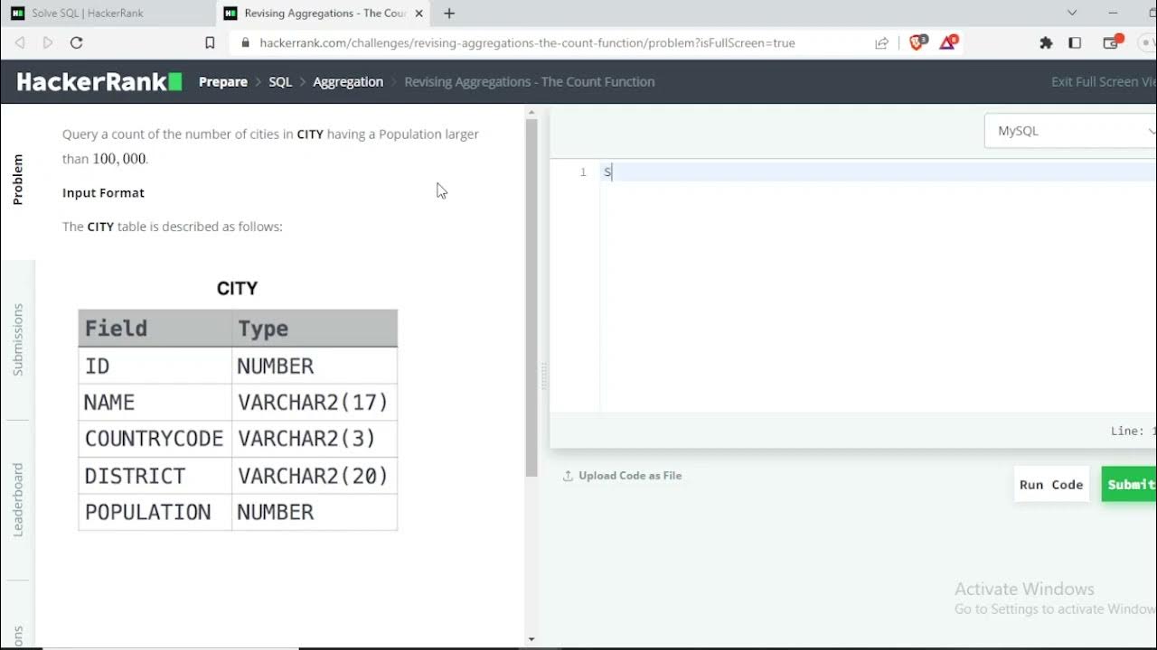 Revising Aggregations The Count Function Youtube