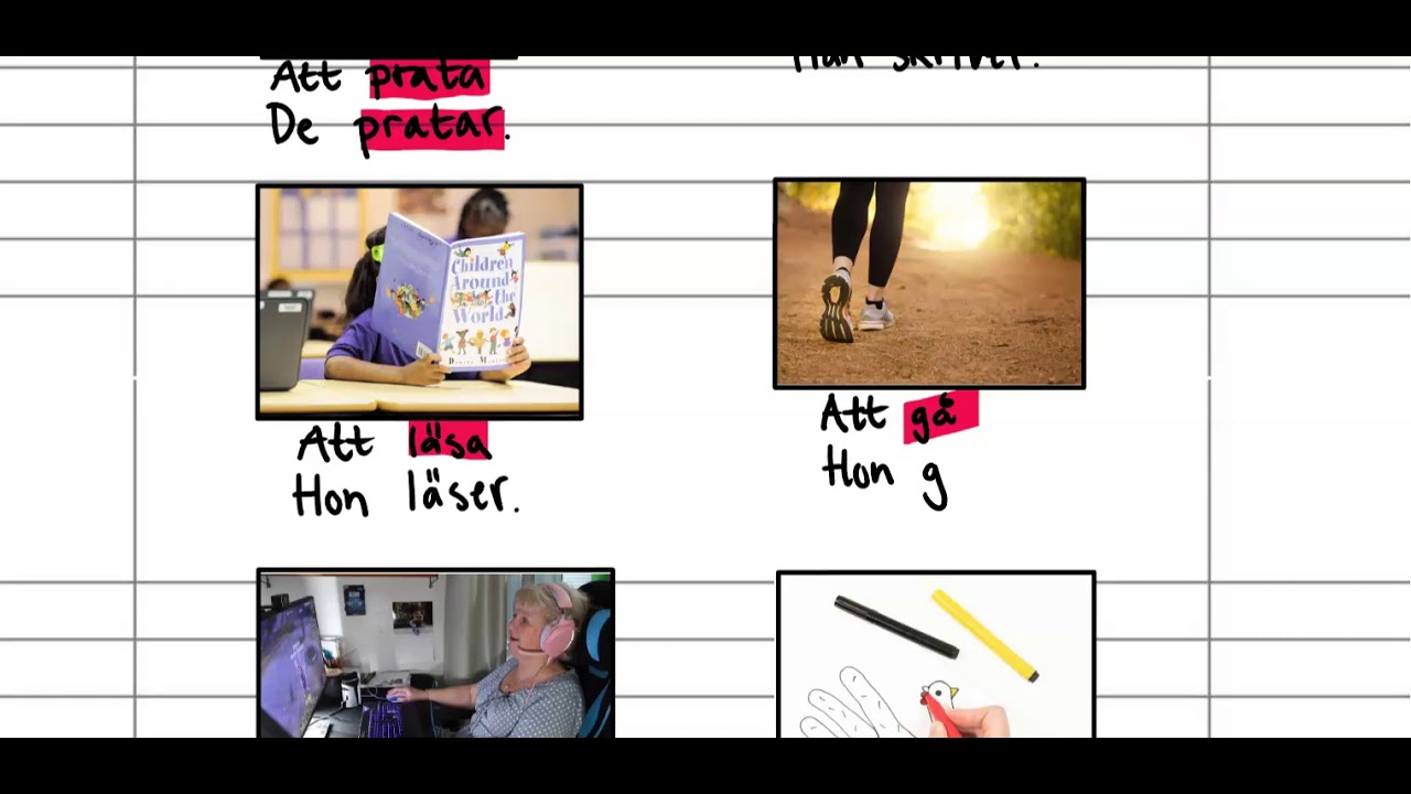 Steg 1 - Verb i infinitiv och presens - YouTube