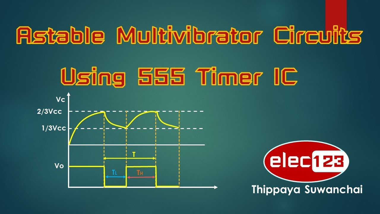 elec:Astable Multivibrator using 555 Timer IC - YouTube