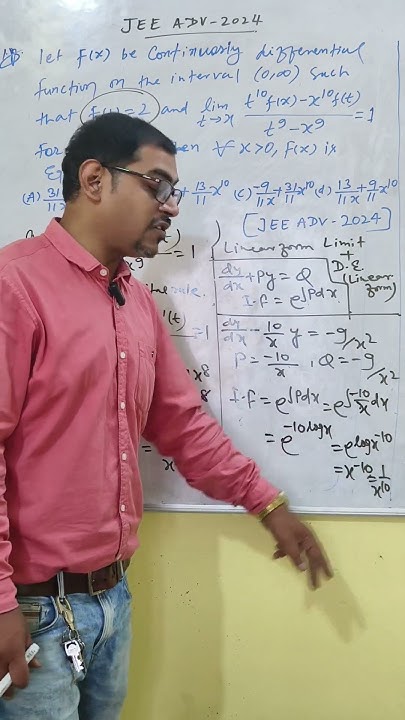 Maths|jee mains & adv.|class 12|Limits|Differential equation - YouTube