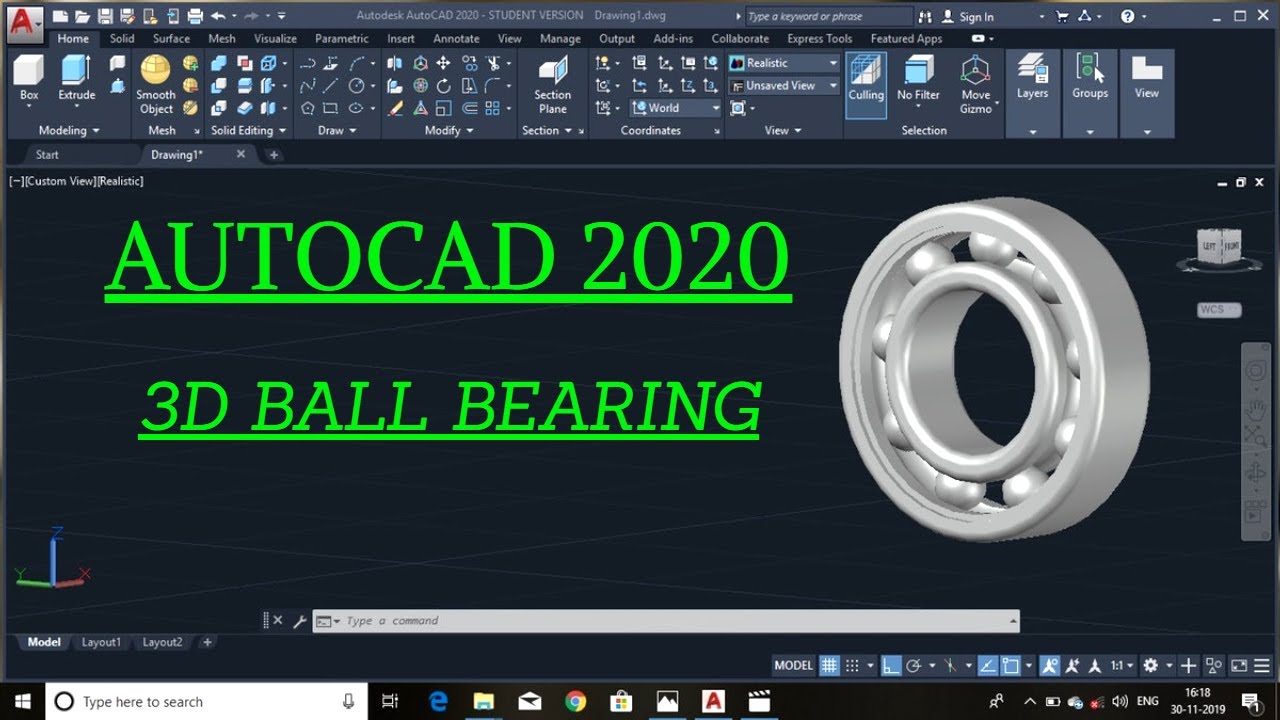 How To Make Ball Bearing In Autocad YouTube how-to-make-ball-bearing-in-autocad-youtube