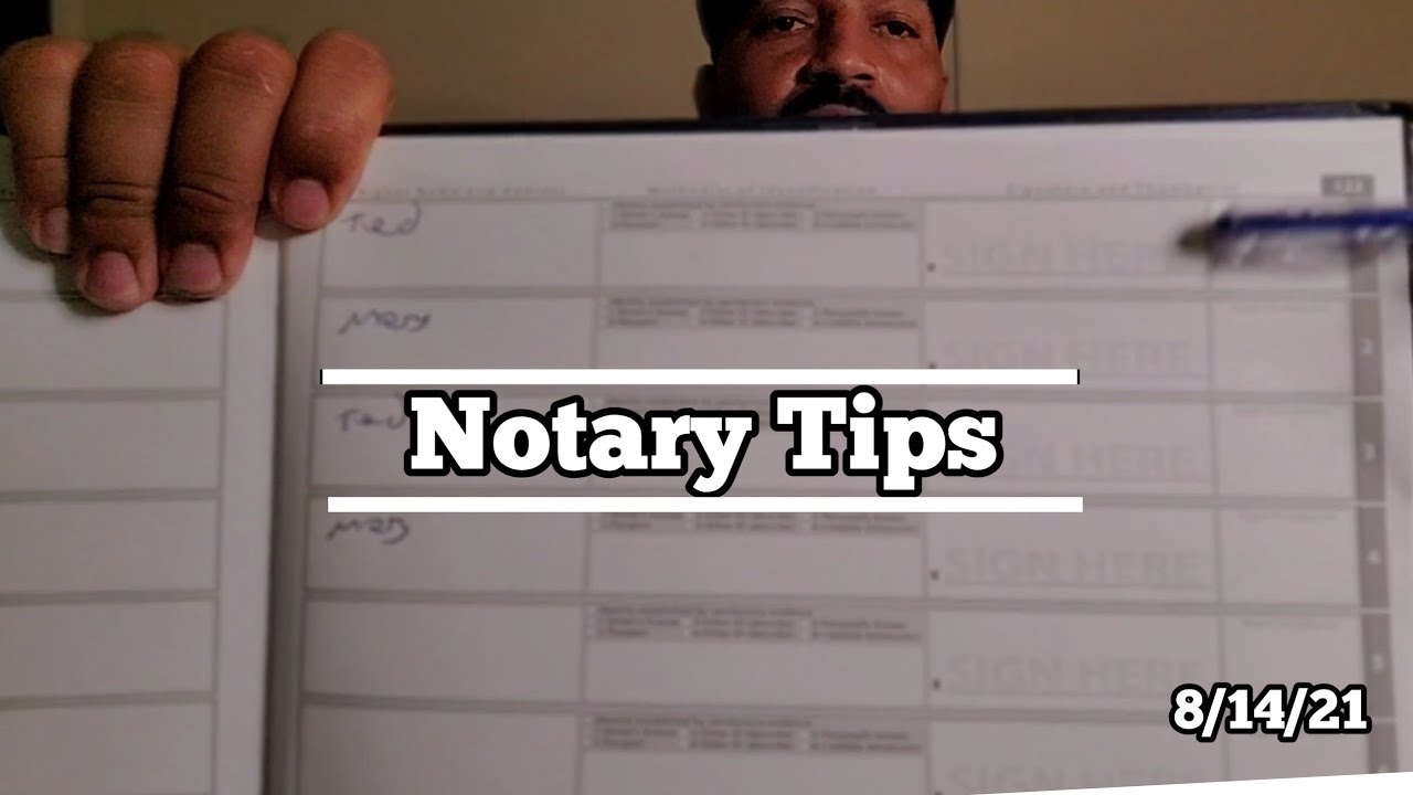 notary tips - YouTube