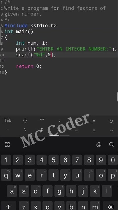 How to find factors of number in c language | C Program | #factorsofnumber #shorts #cprograms ...