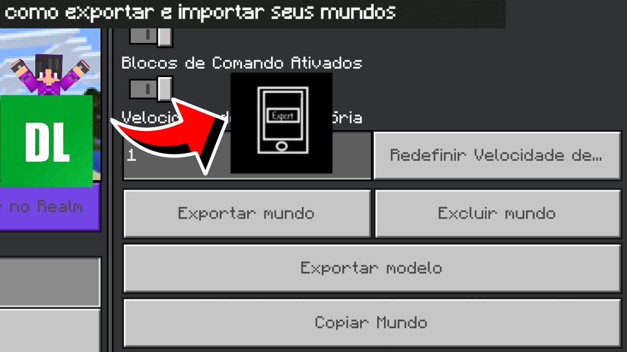 COMO EXPORTAR E IMPORTAR SEU MUNDO NO MINECRAFT BEDROCK | MCPEDL - YouTube