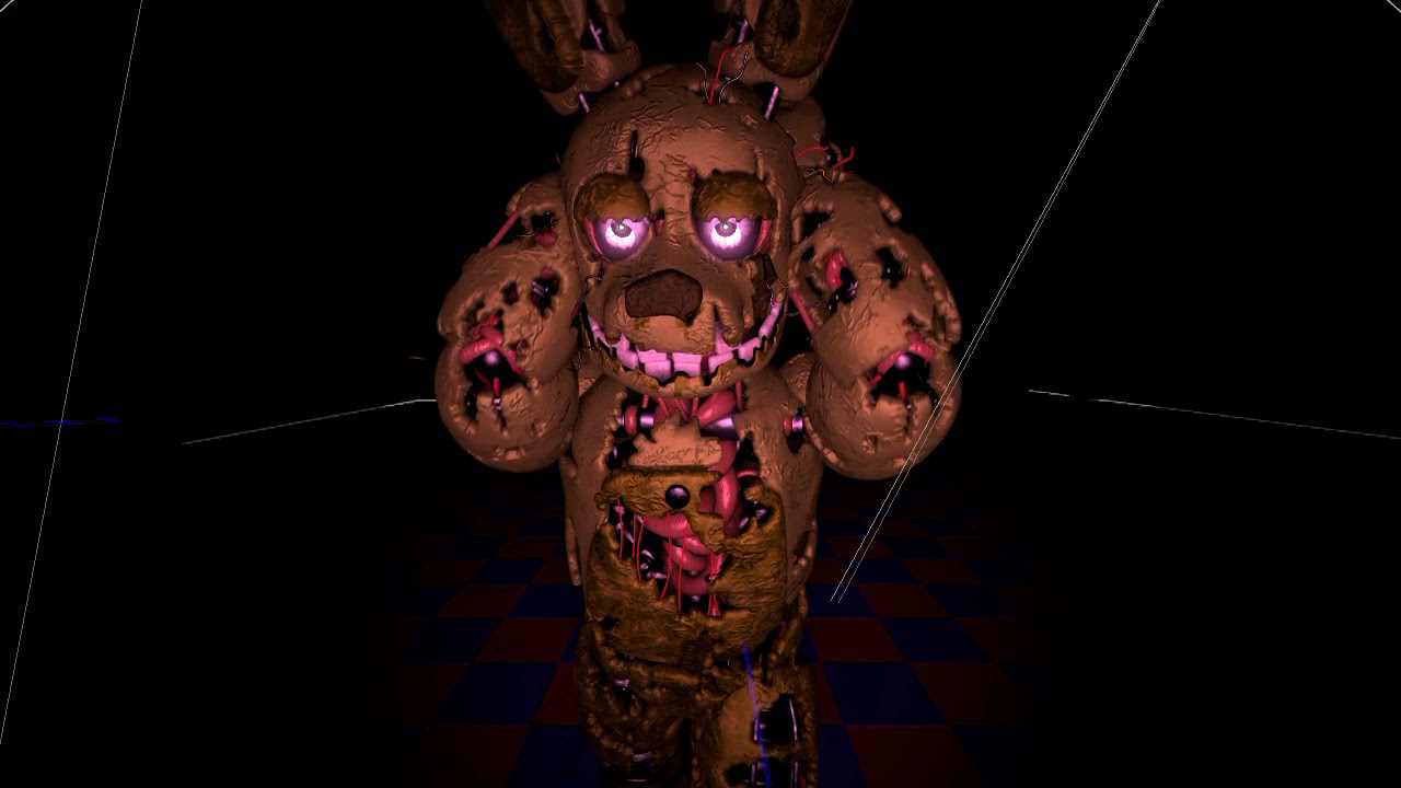 springtrap mask-open jumpscare (test) - YouTube