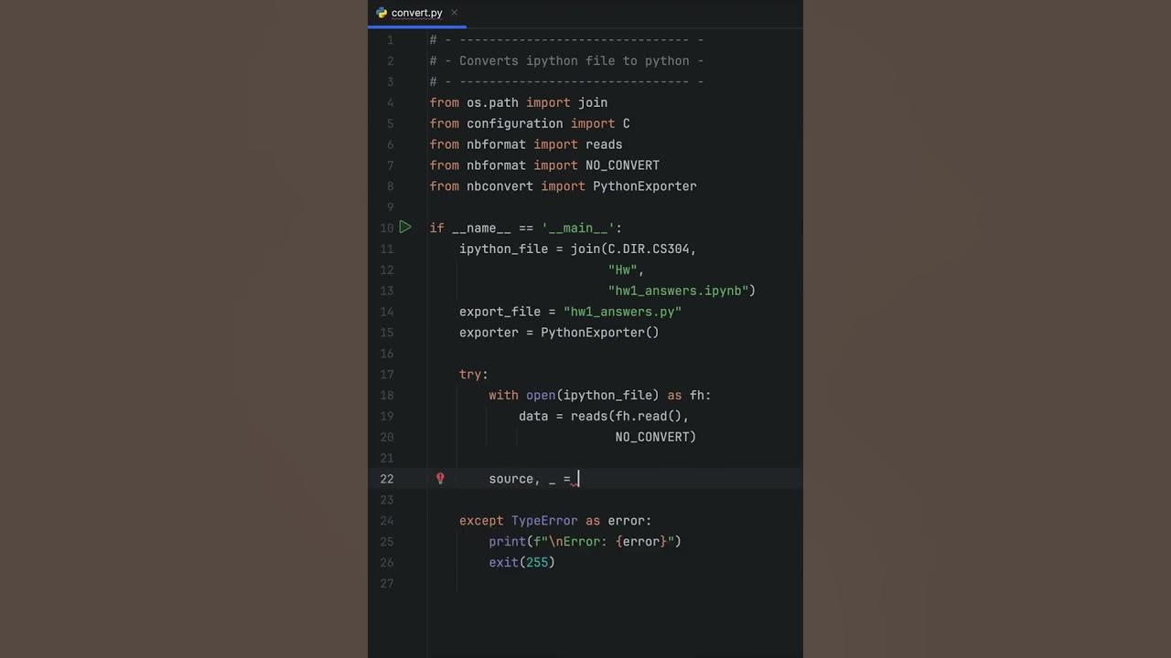 Converting ipython file to python - YouTube