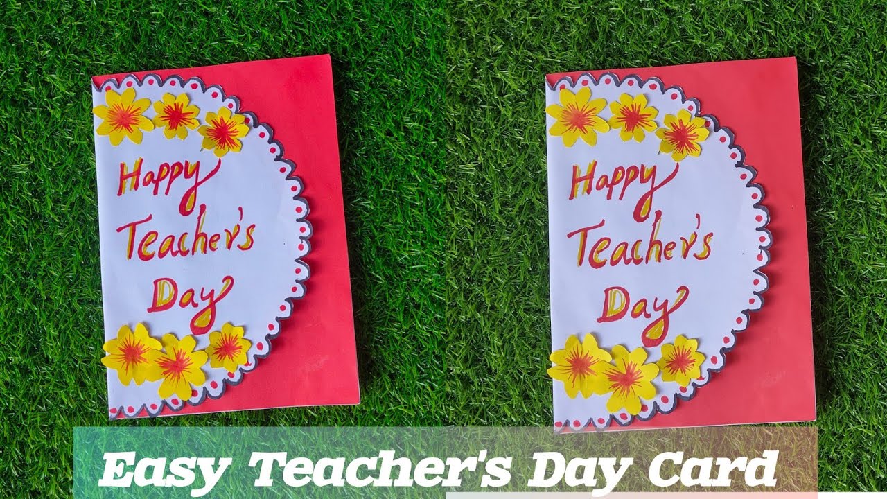 Teachers Day Crad making easy | How to make teacher's day card | DIY ...