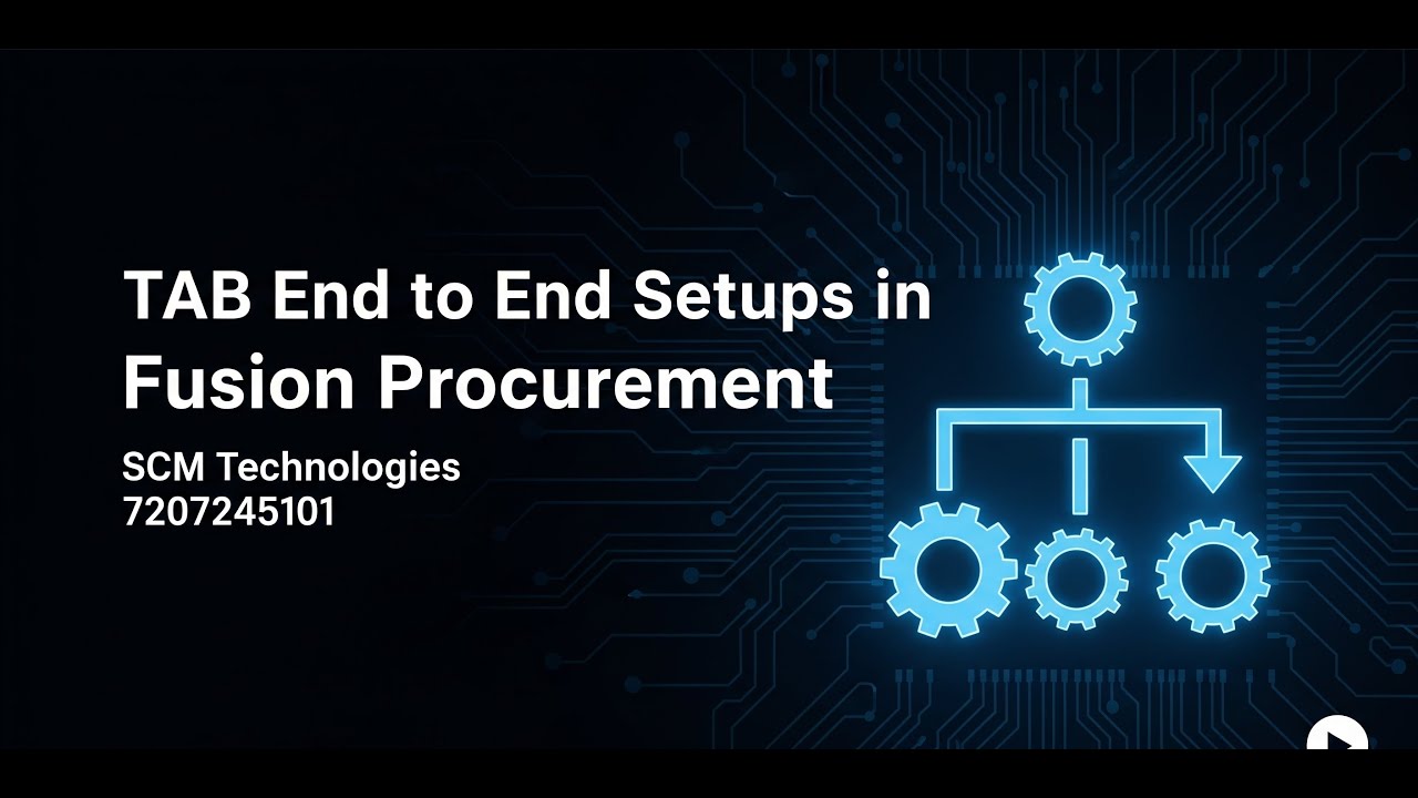 TAB Setups in Oracle Fusion Application Procurement. #oracle #tab # ...