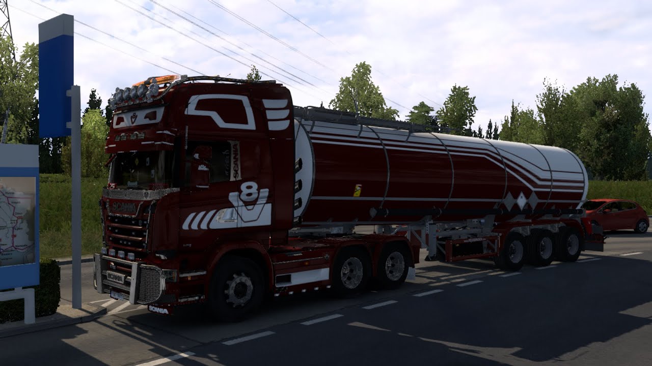 ETS2 night gameplay 1/2 [Prague cz - Barcelona es][záznam] - YouTube