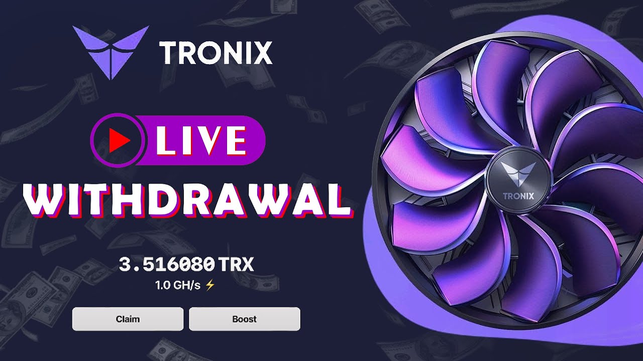 TRONIX APP; Live Withdrawal, Watch How To Withdraw Your Mined Coins From TRONIX Mining App Free ...