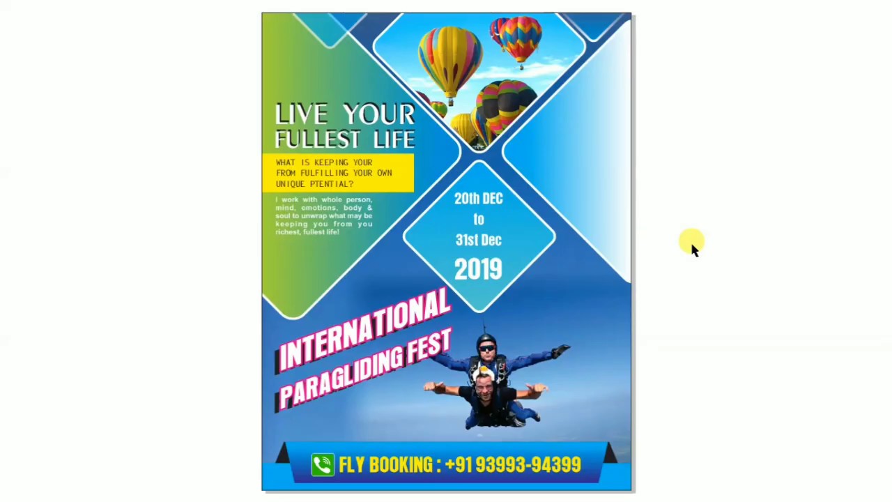 Flyer design in Coreldraw x7 | beginner's tutorial | Graphic design 4u ...