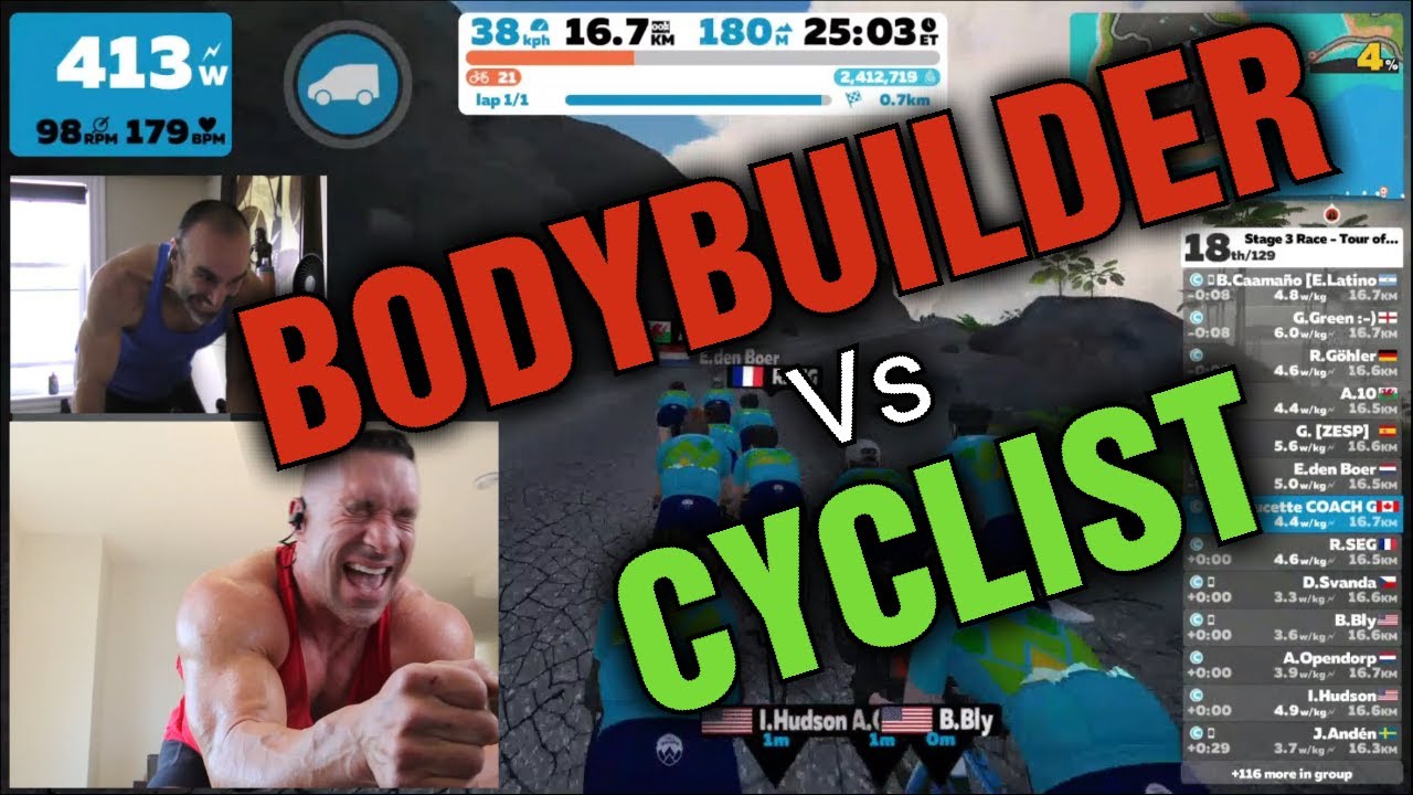 IFBB Pro Bodybuilder Bike Races on Zwift - Can I Beat My Brother? - YouTube