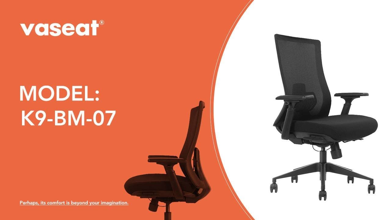 Fabric Seat Mesh Chair - K9-BM-07 - YouTube