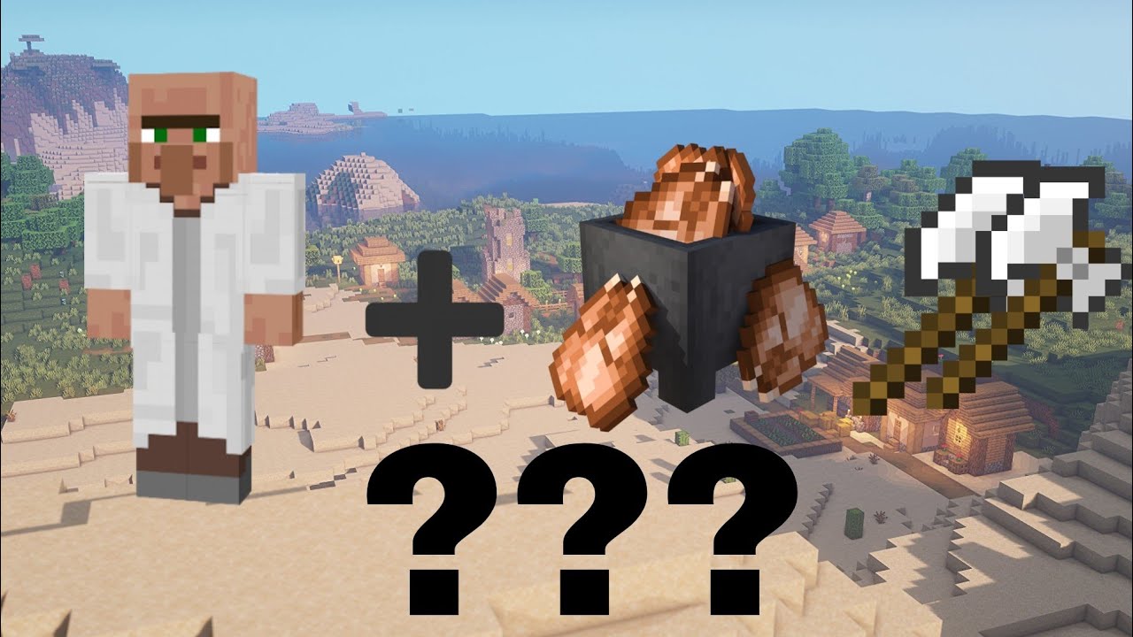 Villager + Cooked Chicken + Axe = ??? - YouTube