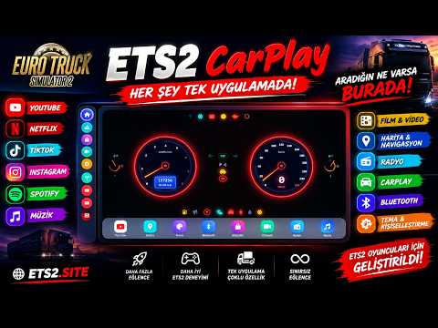 🚗 ETS2 CARPLAY YENİ SÜRÜM! 🔥 | HER ŞEY TEK UYGULAMADA