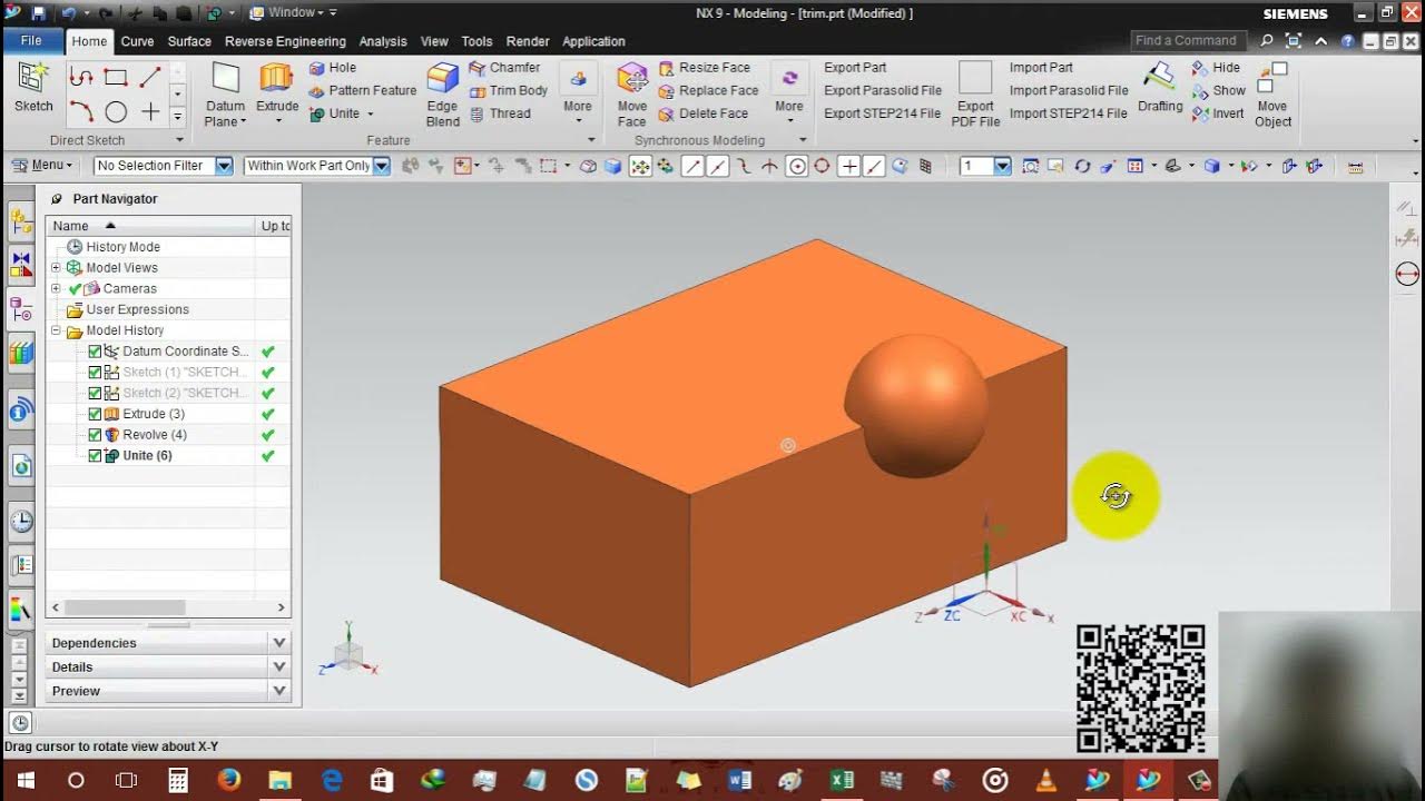 Siemens NX - Using Unite Subtract and Intersect command in Siemens NX - YouTube