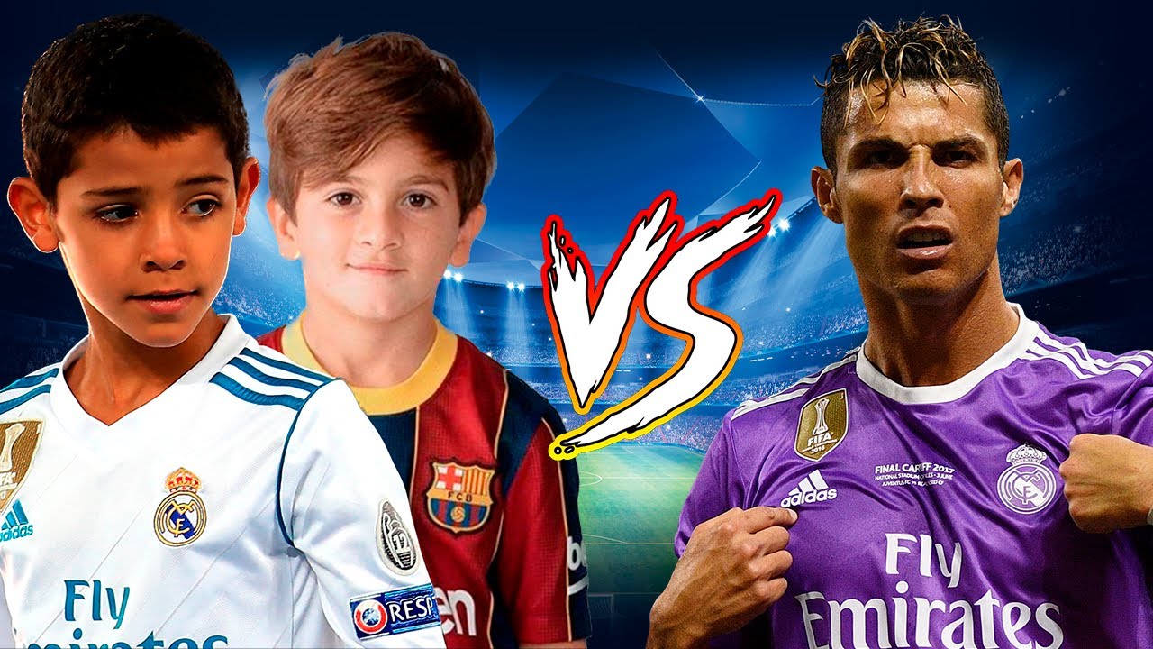 2017 Ronaldo 🆚 Ronaldo Jr & Thiago Messi 🔥⚽💪 - YouTube