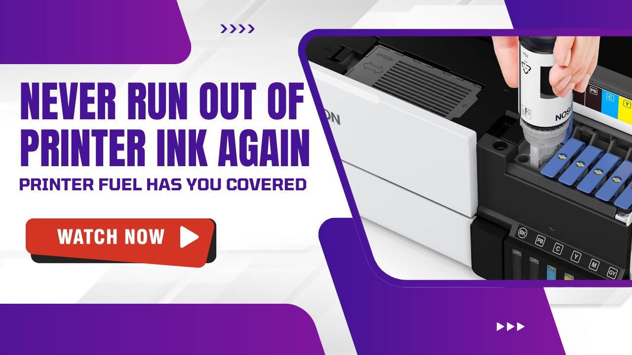 Never Run Out of Printer Ink Again — PrinterFuel Has You Covered - YouTube