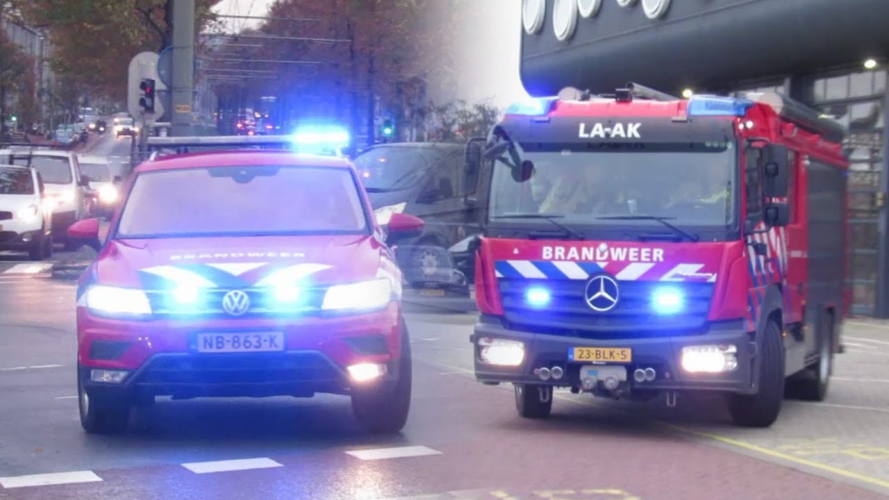 [GROTE BRAND] Brandweer[-Motor] Laak & Commandant van Dienst met spoed ...