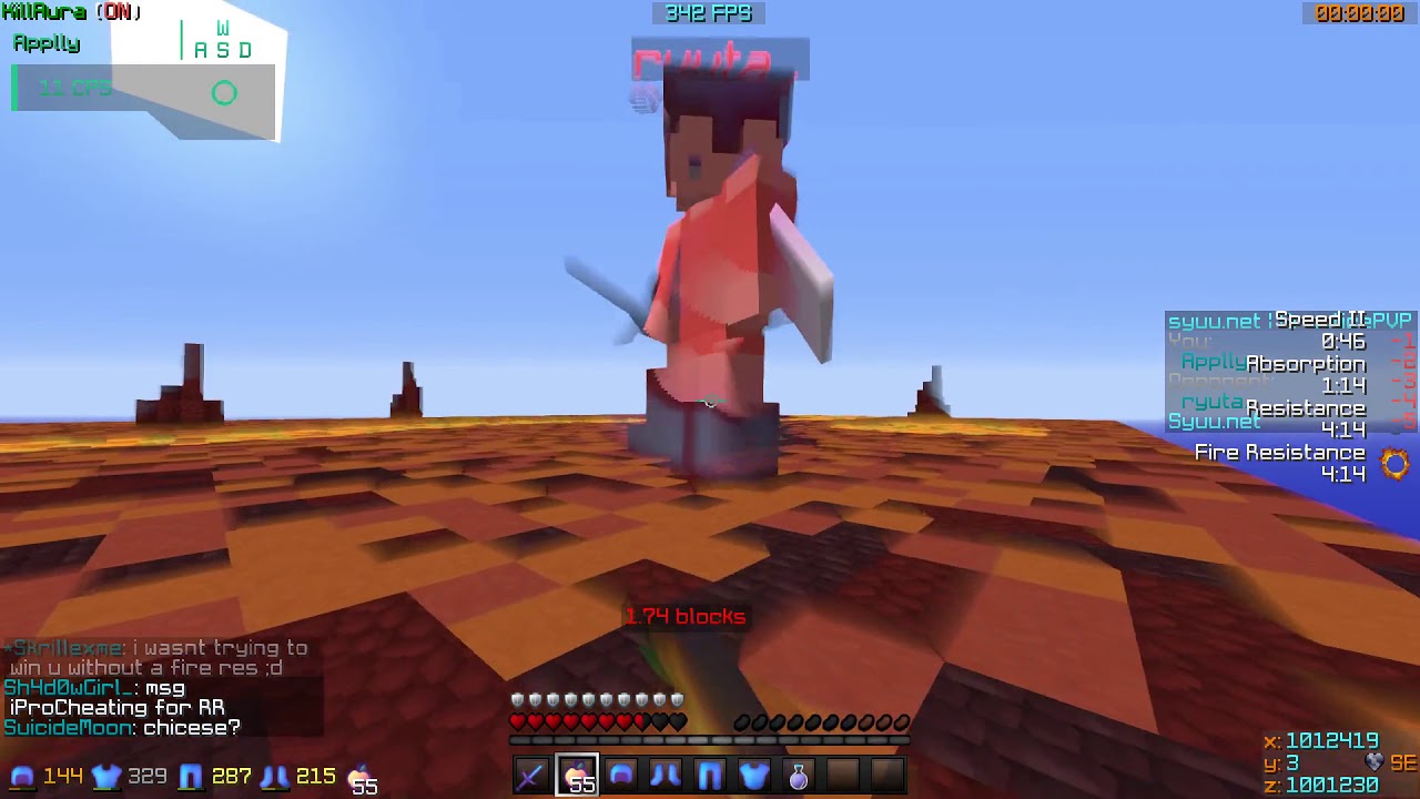 【Minecraft】syuu.netでhack使ってみた、そして負けてみた。 - YouTube