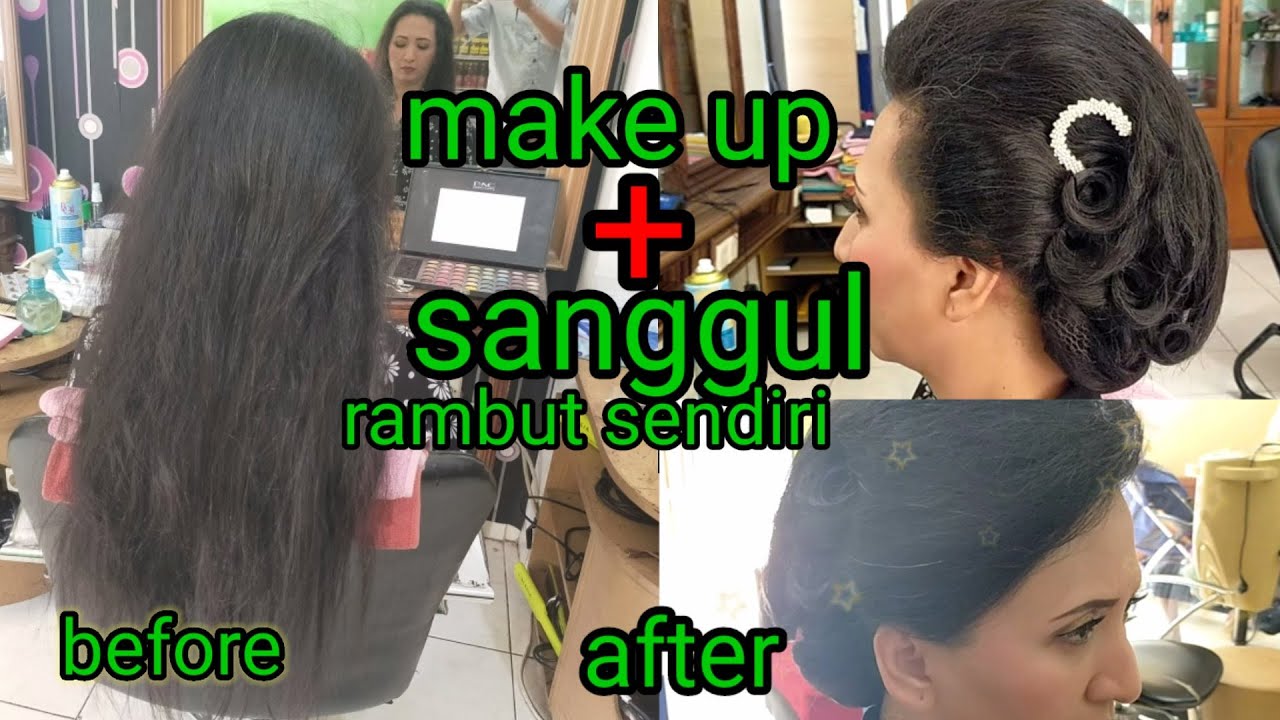 Tutorial Sanggul modern +make up,bridal - YouTube