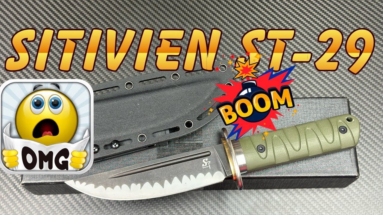Sitivien ST-29 Fixed blade knife ! Interesting design and budget priced ...
