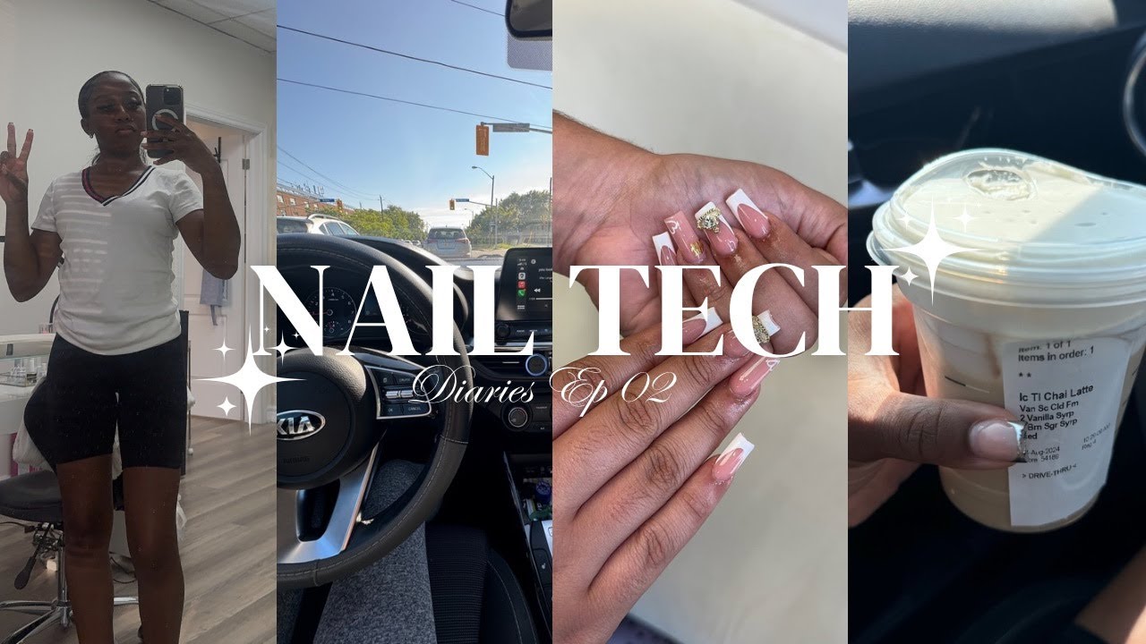 DAY IN THE LIFE OF A NAIL TECH | watch me do nails, nail supply run ...
