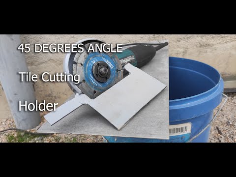 DIY Holder for Angle Grinder Tile Cutting Rounding