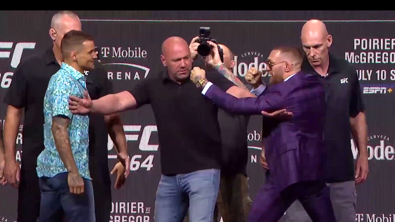 Dustin Poirier vs Conor McGregor 3 - Face Off - YouTube