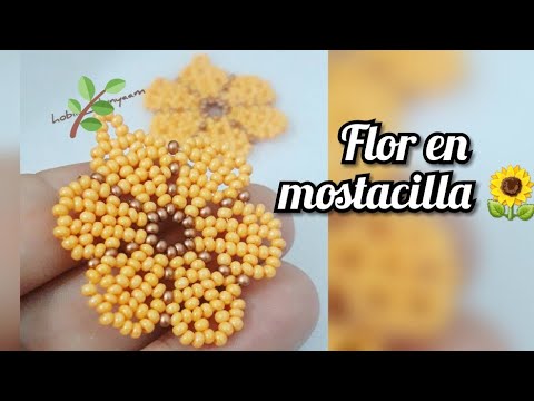 Flor en mostacilla/aretes en mostacilla🌾 - YouTube