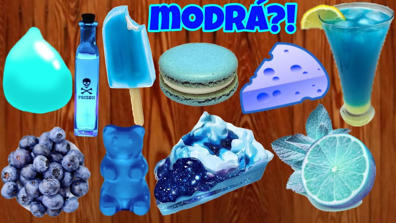 Celý den musím jíst a pít MODRÉ věci!! - YouTube