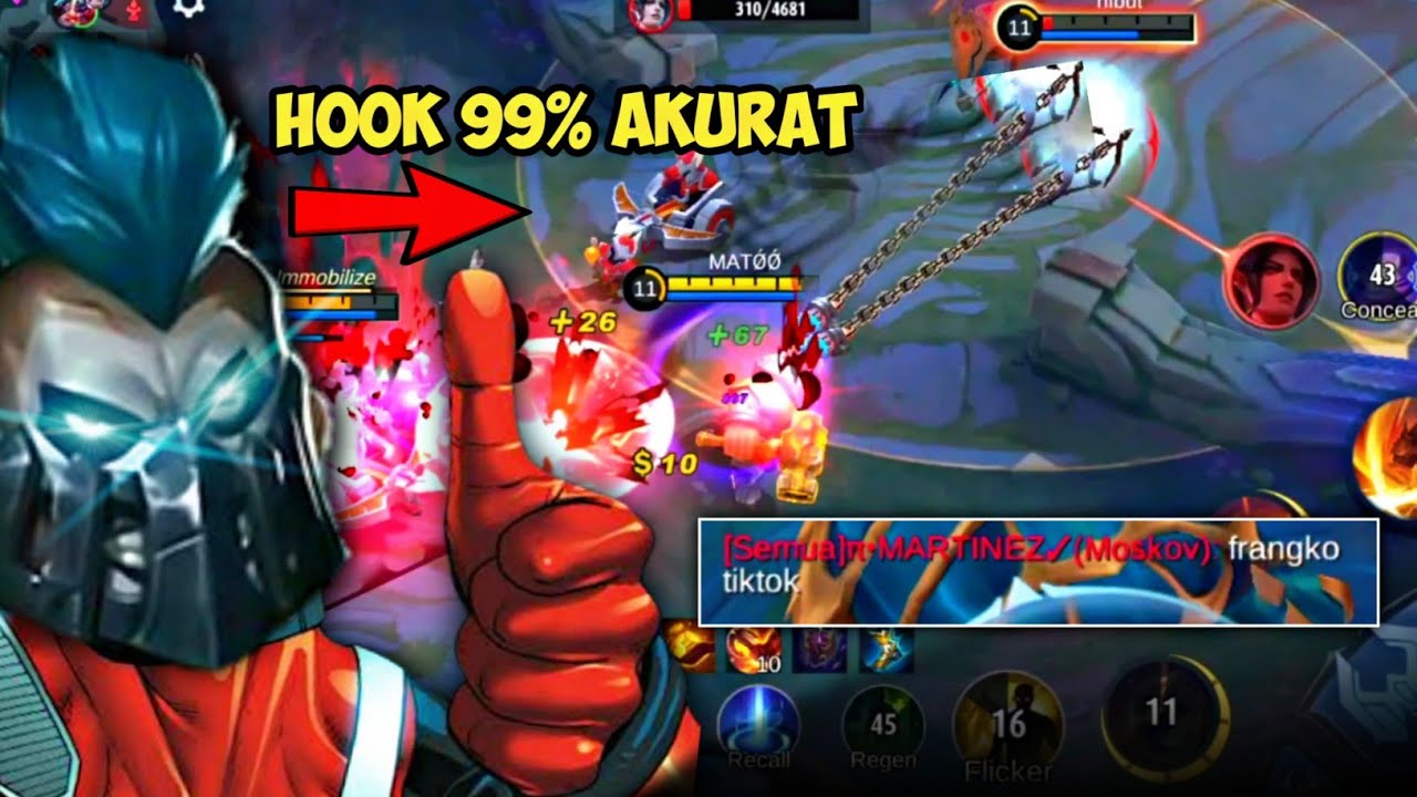 CARA AGAR HOOK FRANCO KENA TERUS DAN AKURAT | Gameplay & Tutorial Franco Terbaru - Mobile ...