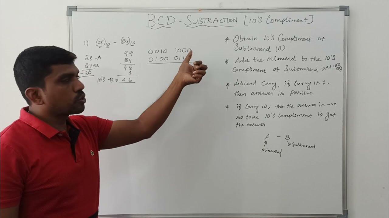 BCD Subtraction Using 10's Complement in Digital Electronics || Learn Thought || S Vijay Murugan ...