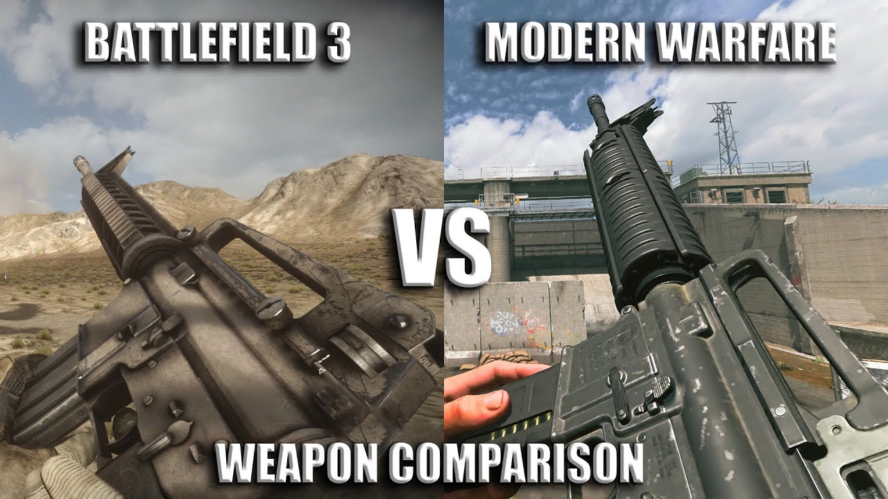 Battlefield 3 VS Call Of Duty Modern Warfare 2019 : Weapon With ...